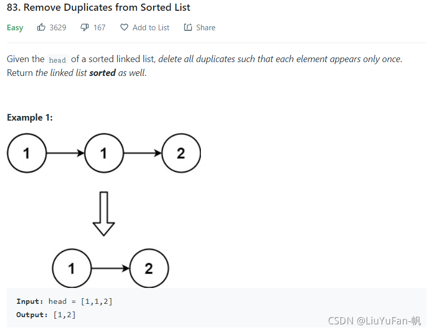 【leetcode】c语言 83 Remove Duplicates From Sorted Listc语言remove