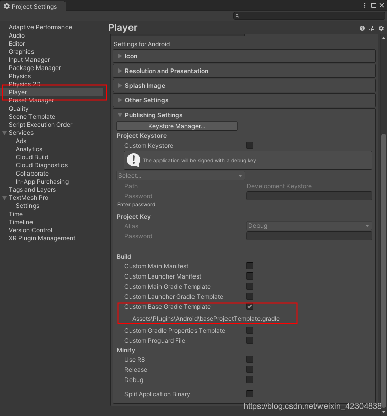 记录Unity 打包APK 错误 The option ‘android.enableR8’ is deprecated and should ...