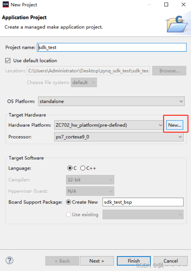 Vivado SDK基于HDF文件建立工程_vivado怎么打开现有hdf文件-CSDN博客