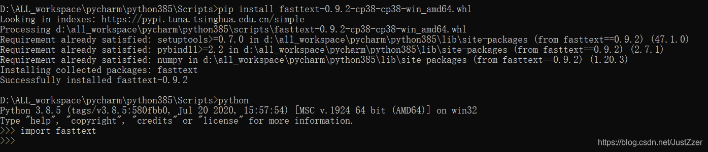 笔记2：windows 安装python包 -- fasttext_pyfasttext python 3.9 whl包下载-CSDN博客