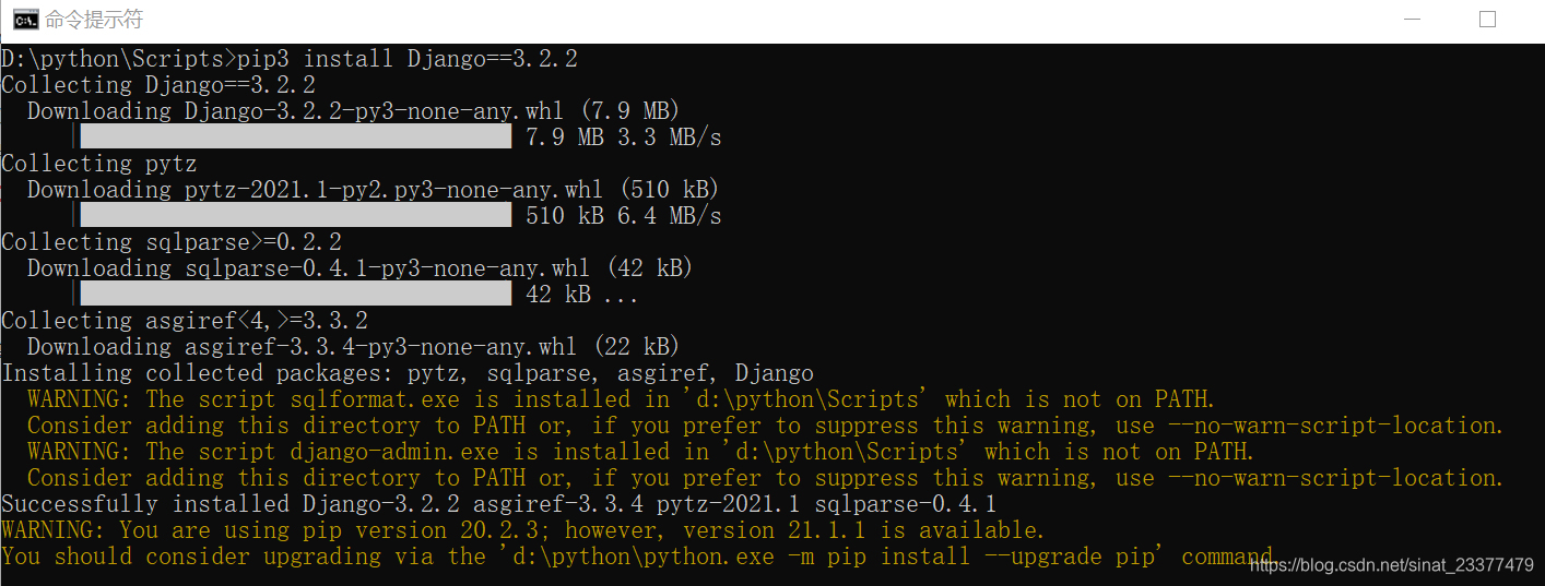 测试平台开发：（1）django安装详细步骤_pip3 install django 在哪输-CSDN博客