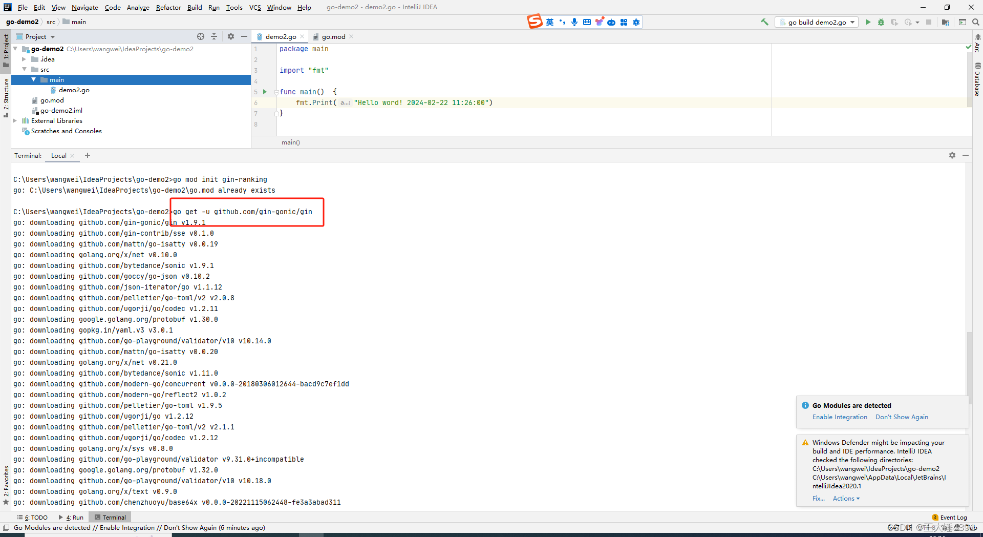 golang学习3，golang 项目中配置gin的web框架-CSDN博客