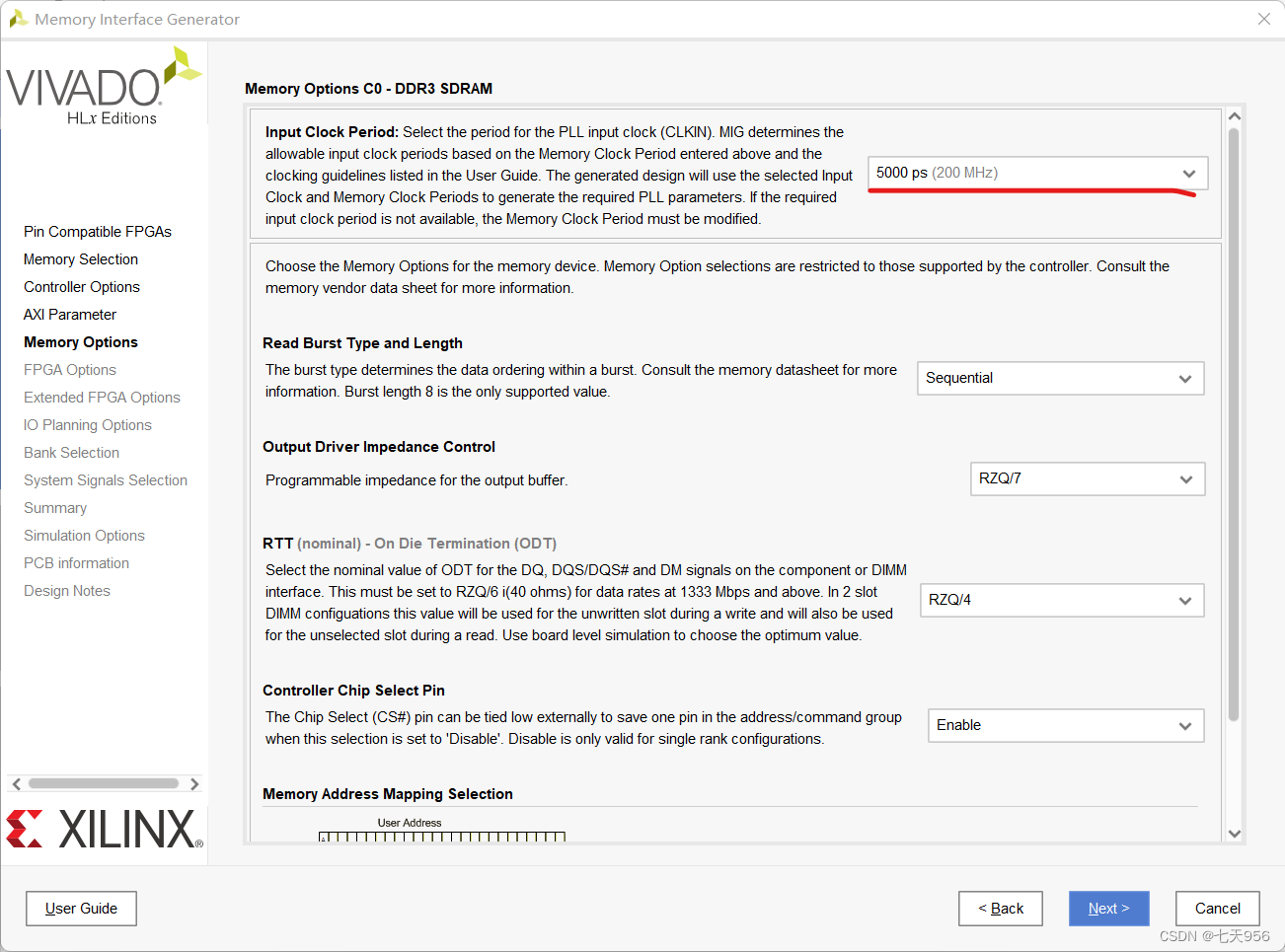 Xilinx32bit位宽DDR3读写控制模块编写（1）——MIGip核的设置_mig ip核的掩码-CSDN博客