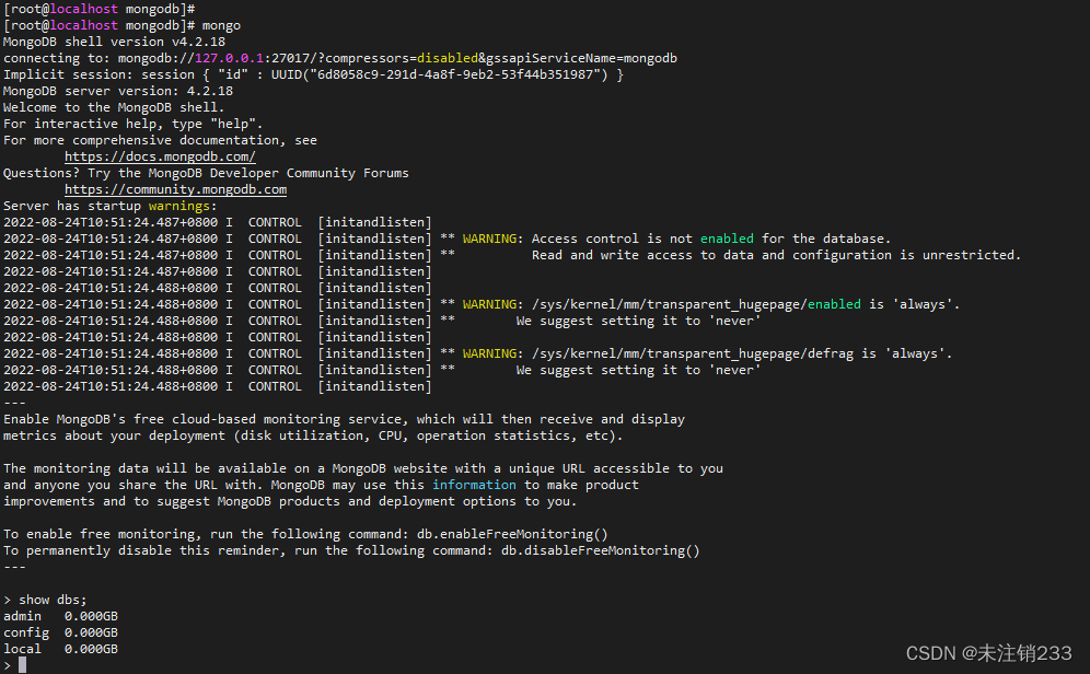 RPM方式安装MongoDB，开启远程连接，开启认证，开启oplog_mongodb rpm安装-CSDN博客