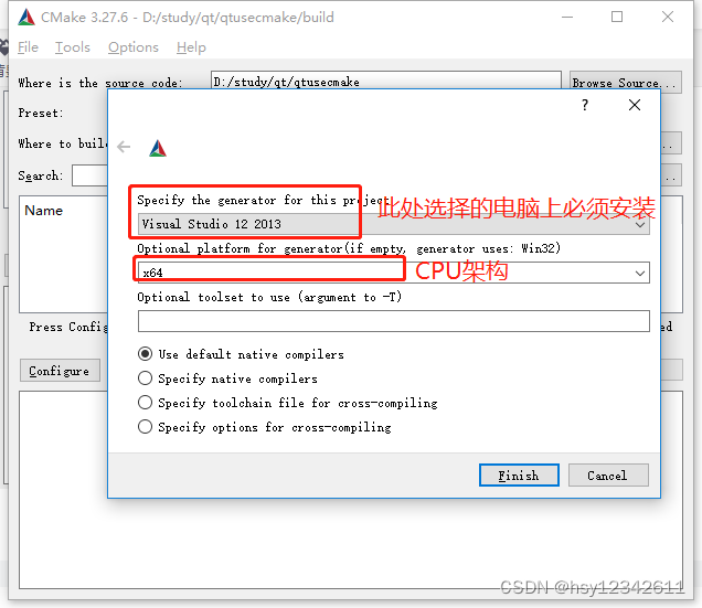 CMake报错处理：Could not find a package configuration file provided by “QT“ with any of-CSDN博客