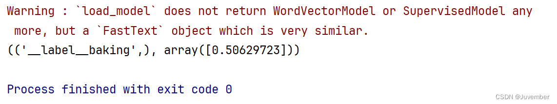 取消fasttext警告：`load_model` does not return WordVectorModel or SupervisedModel any more, but ...