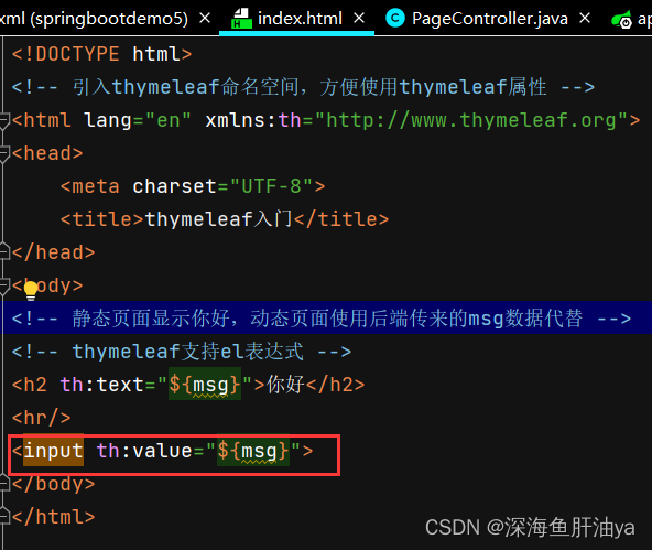 SpringBoot保姆级教程（七）Thymeleaf_springboot thymeleaf教程-CSDN博客