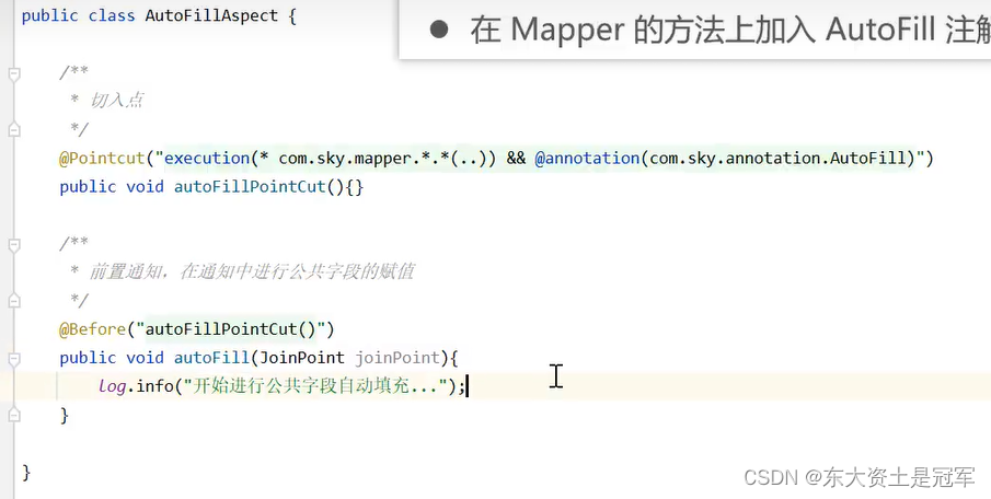 苍穹外卖(四) AOP切面公共字段自动填充及文件上传_自定义注解类 autofill-CSDN博客