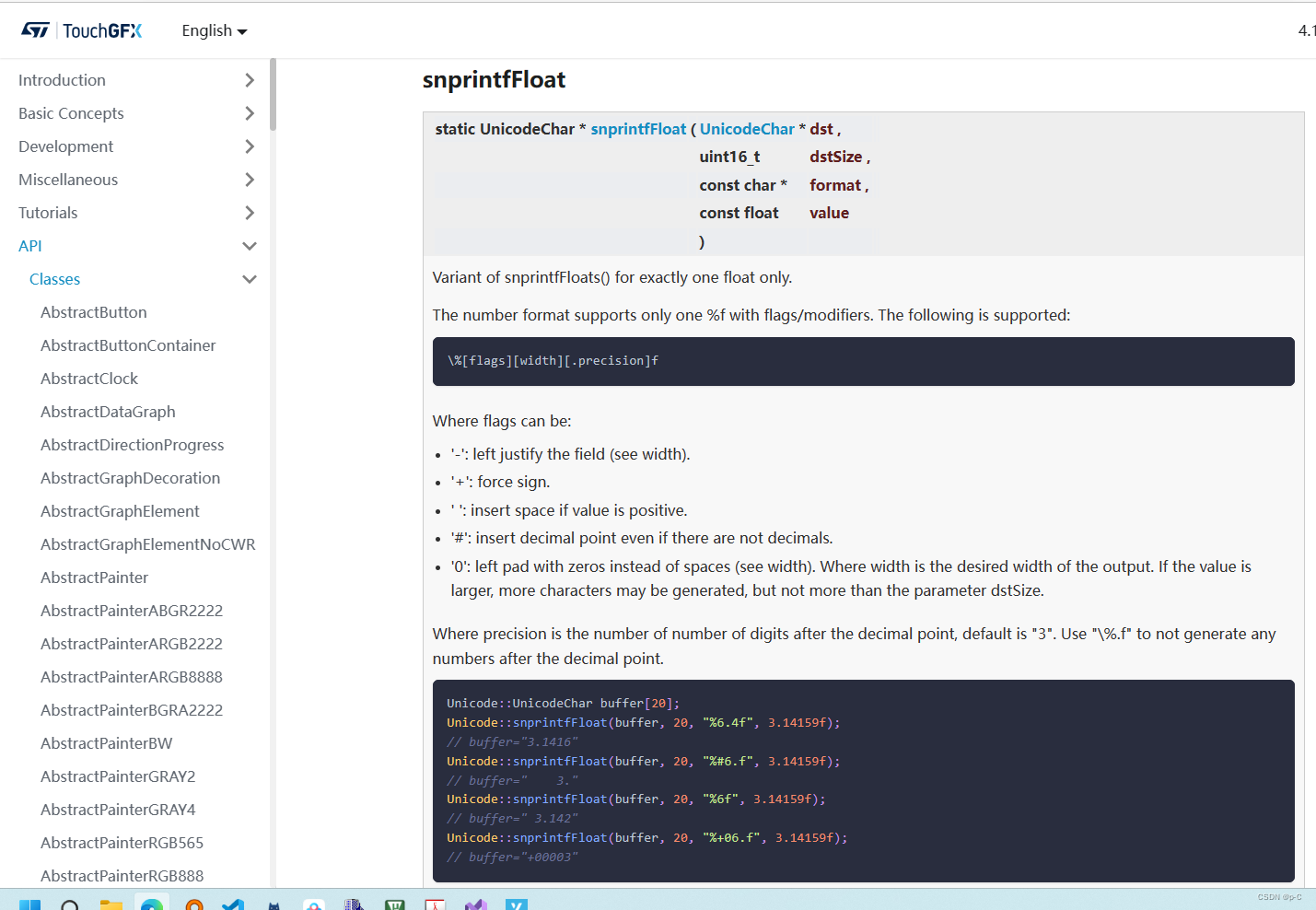【TouchGFX】浮点数显示_unicode::snprintffloat-CSDN博客