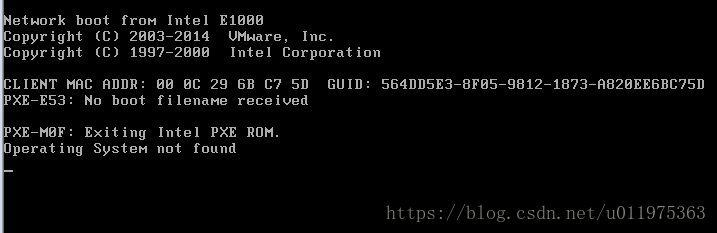 vmware 14 安装window 7时，出现Network boot from Intel E1000-CSDN博客