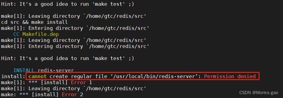 使用linux下普通用户部署安装redis非root用户安装redis Csdn博客 4919