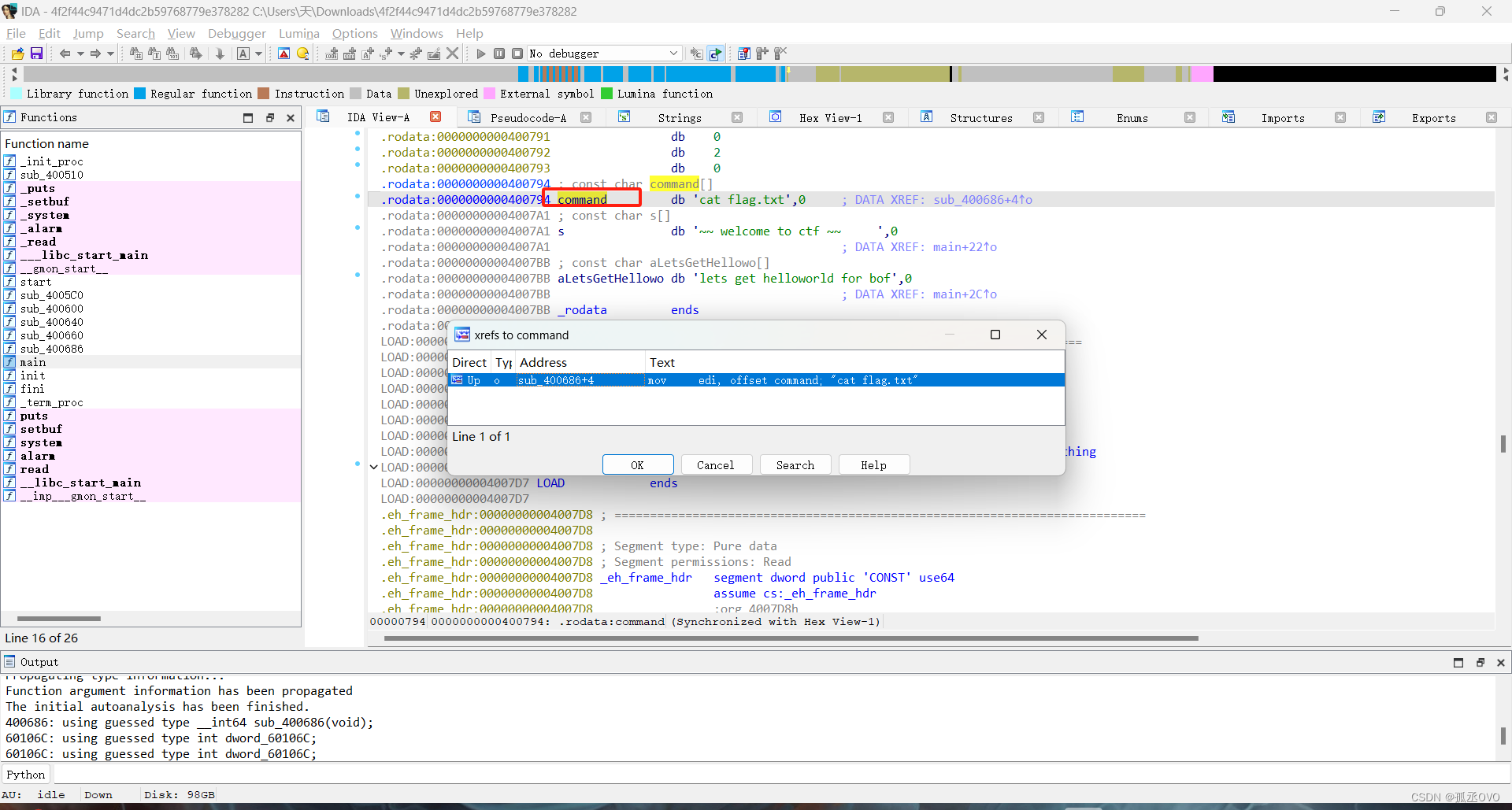 攻防世界 hello_pwn_攻防世界pwn-CSDN博客