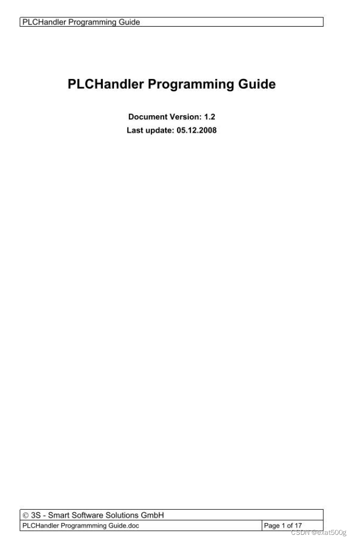 PLCHandler Programming Guide-CSDN博客