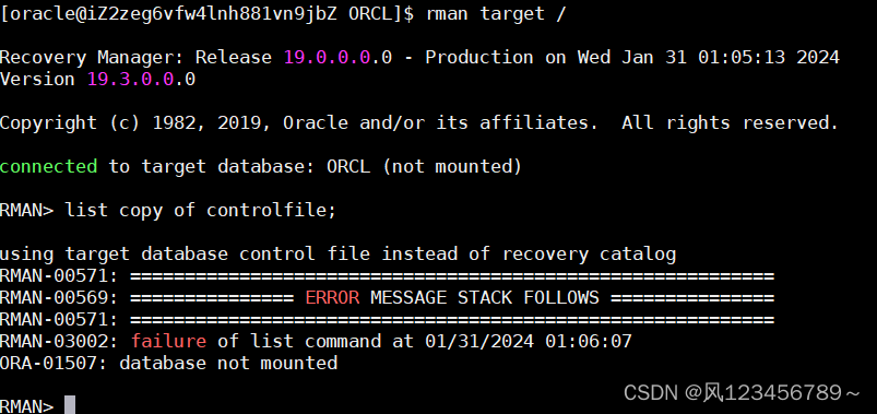 Oracle 恢复管理器工具（rman找回丢失的控制文件）_rman恢复控制文件-CSDN博客