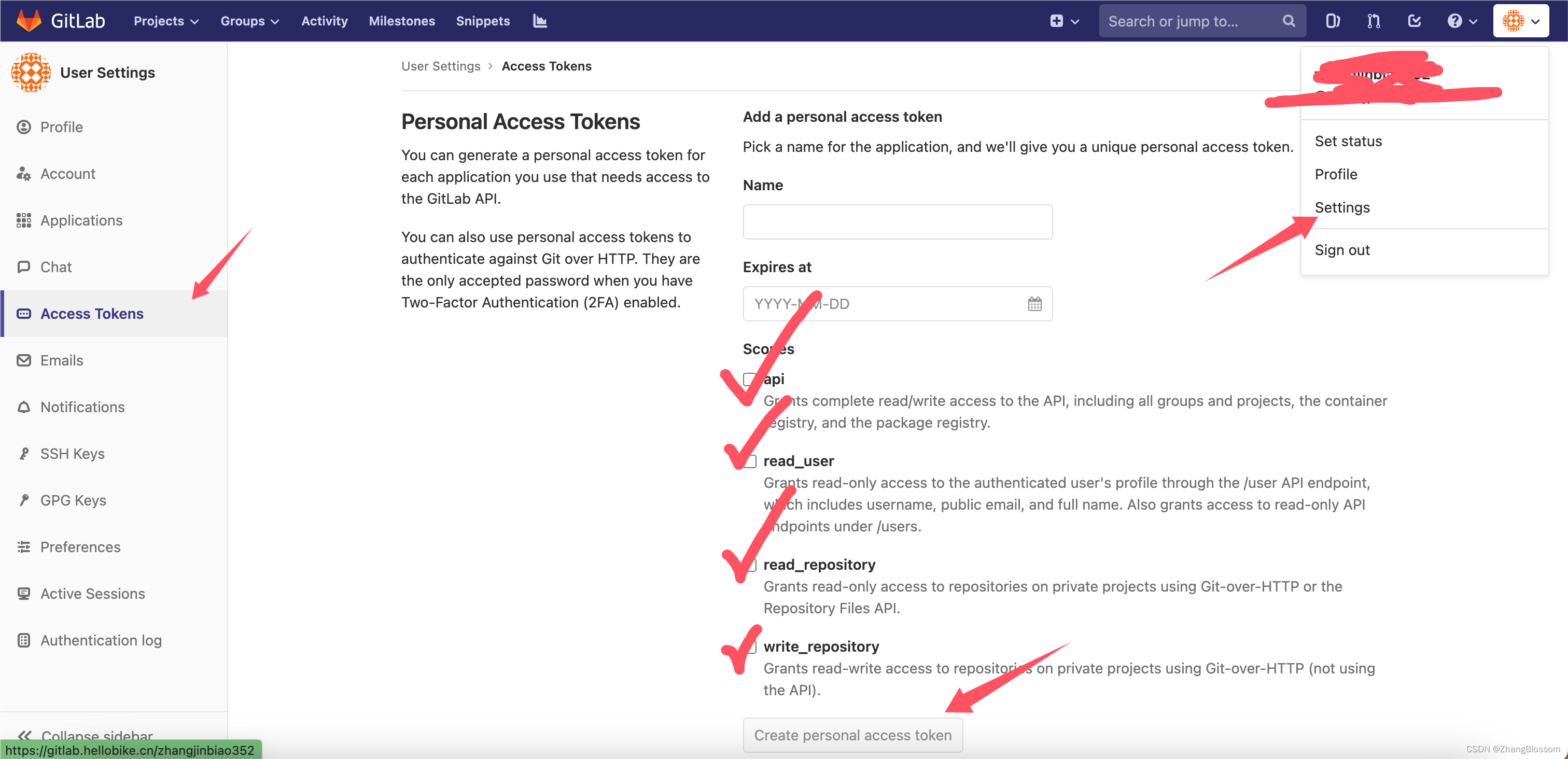 【开发环境】MacBook M2安装git并拉取gitlab项目，解决gitlab出现Access Token使用无效的方法_mac从gitlab拉取项目-CSDN博客
