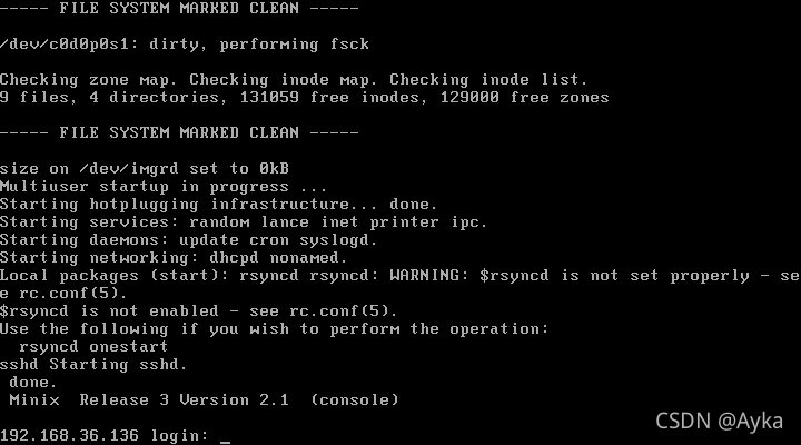 Minix 3 系统启动时在 starting networking dhcpd nonamed 处挂起的解决方法_minix ...