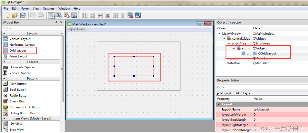 PyQt利用QScrollArea+QGridLayout制作一个滑动的Grid布局（QT Designer）_qsscrollarea设置网格布局 pyqt-CSDN博客