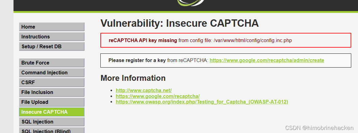 dvwa靶场Insecure CAPTCHA（不安全的验证码）全难度教程（附代码分析）_dvwa不安全的验证码-CSDN博客