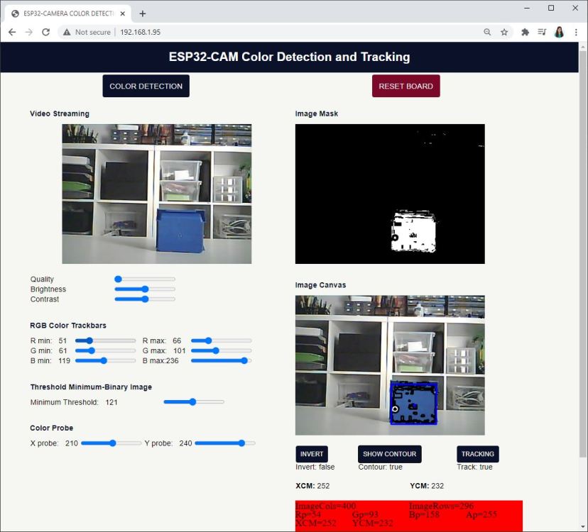 带有 OpenCV.js 的 ESP32-CAM Web 服务器：颜色识别和跟踪_esp32-cam和opencv-CSDN博客