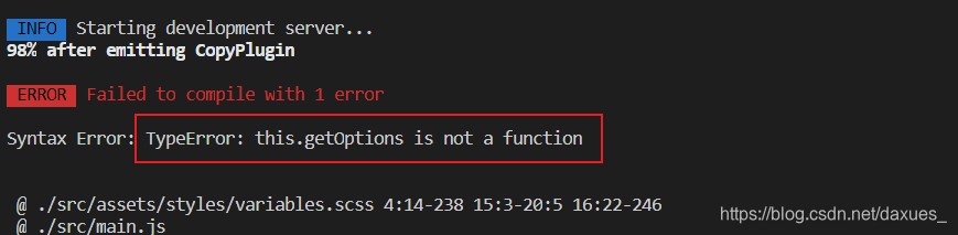 vue [解决]TypeError: this.getOptions is not a function_vue uncaught typeerror: this.getiolist is ...