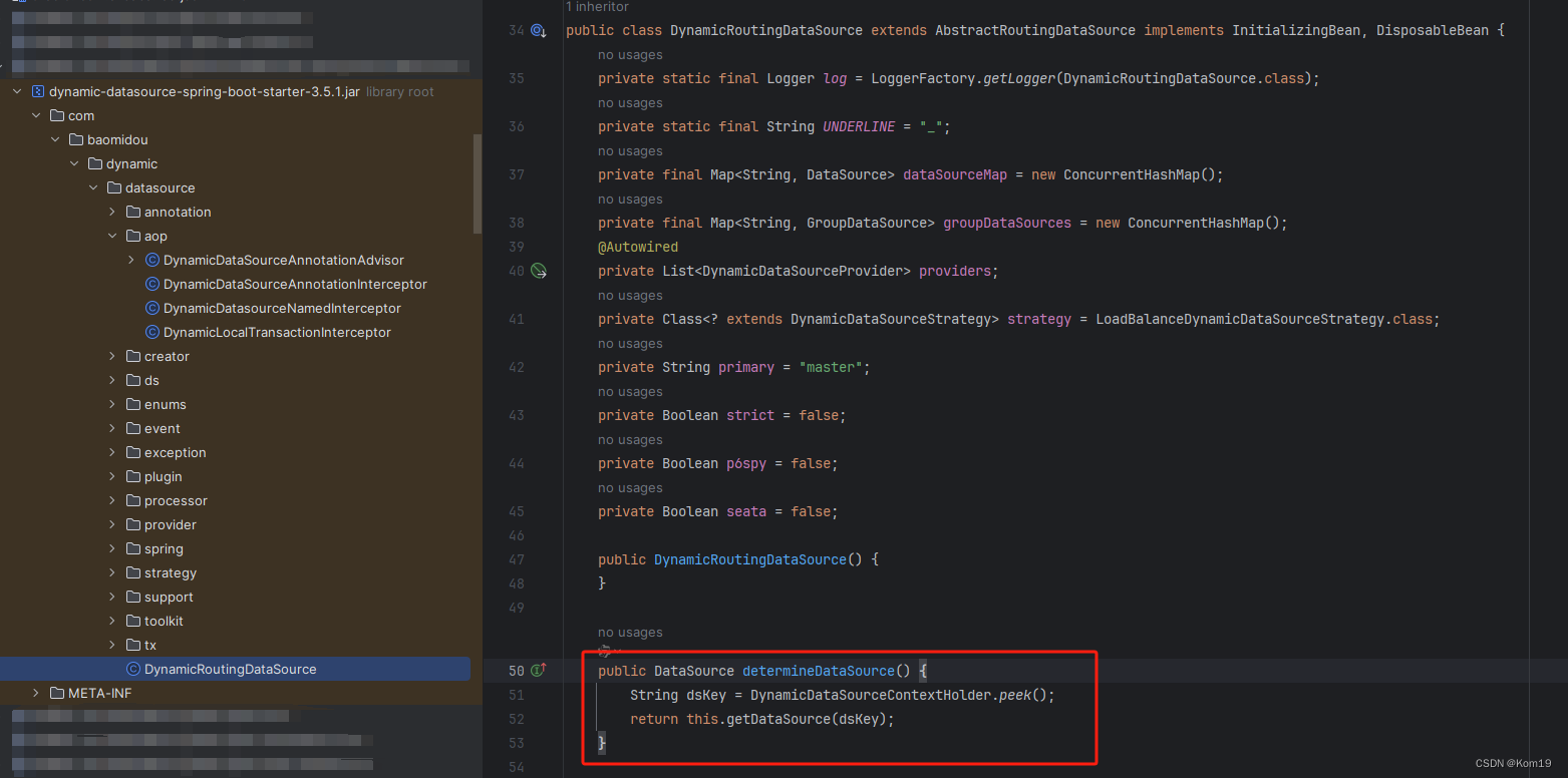 阅读源码解析dynamic Datasource Spring Boot Starter中是如何动态切换数据源的dynamic Datasource Spring Boot Starter