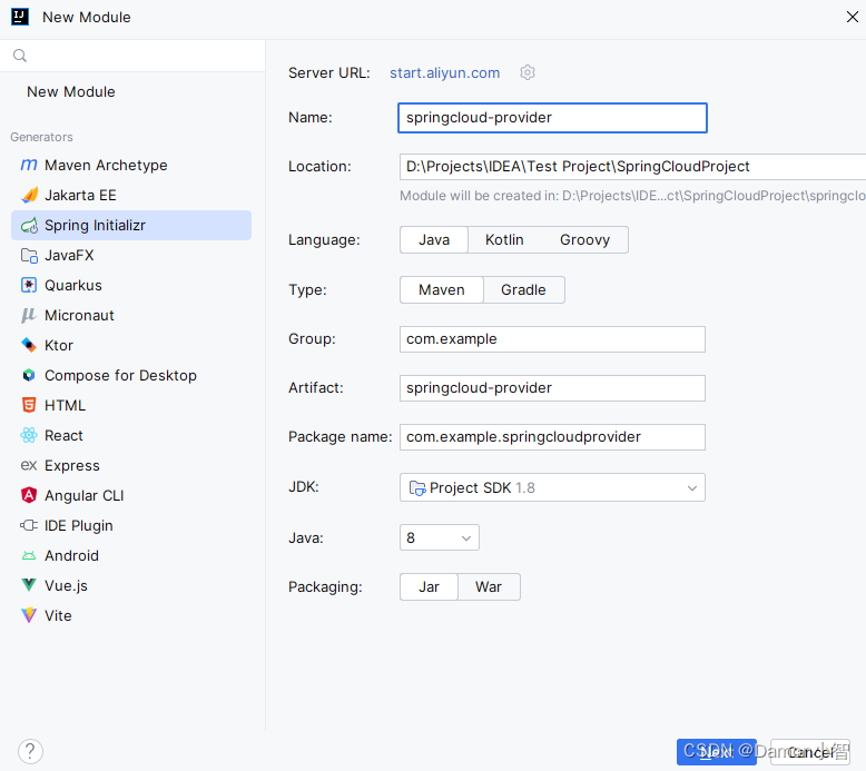 SpringCloud-创建多模块项目_springcloud 项目新建模块-CSDN博客