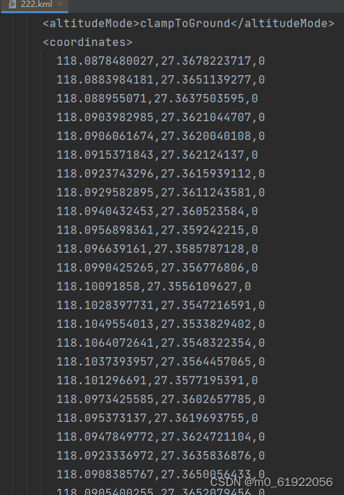 cesium加载水域，一、第一种csv方法 1、获取水域csv坐标2、python水域坐标csv转换成数组 3、加载进cesium 二、第二种kml方法 1、画线2、另存为kml3、加载进 ...