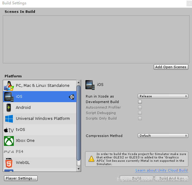 【Unity】unity发布IOS，在XCode使用模拟器，该如何设置_unity simulator sdk-CSDN博客