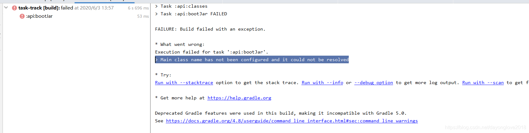 使用gradle build项目报错:Main class name has not been configured and it could not 问题处理-CSDN博客