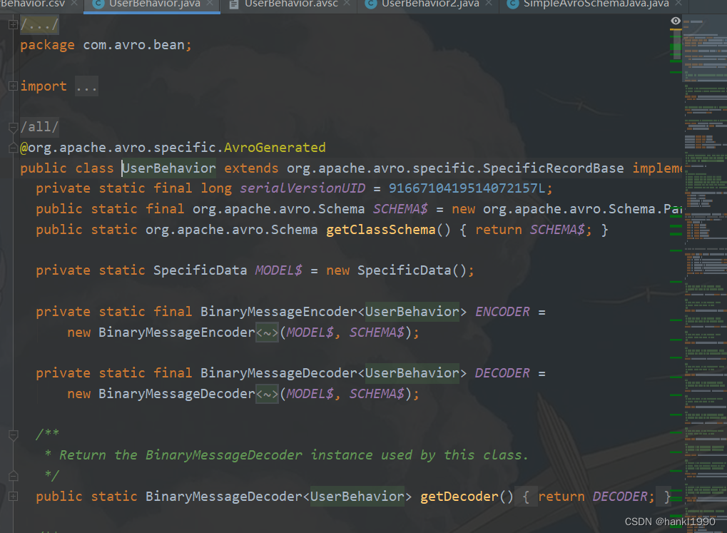 Avro 如何生成java Bean_avro-tool 生成bean-CSDN博客