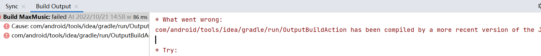 Android Studio编译问题 xxx has been compiled by a more recent version of the Java Runtime_android ...