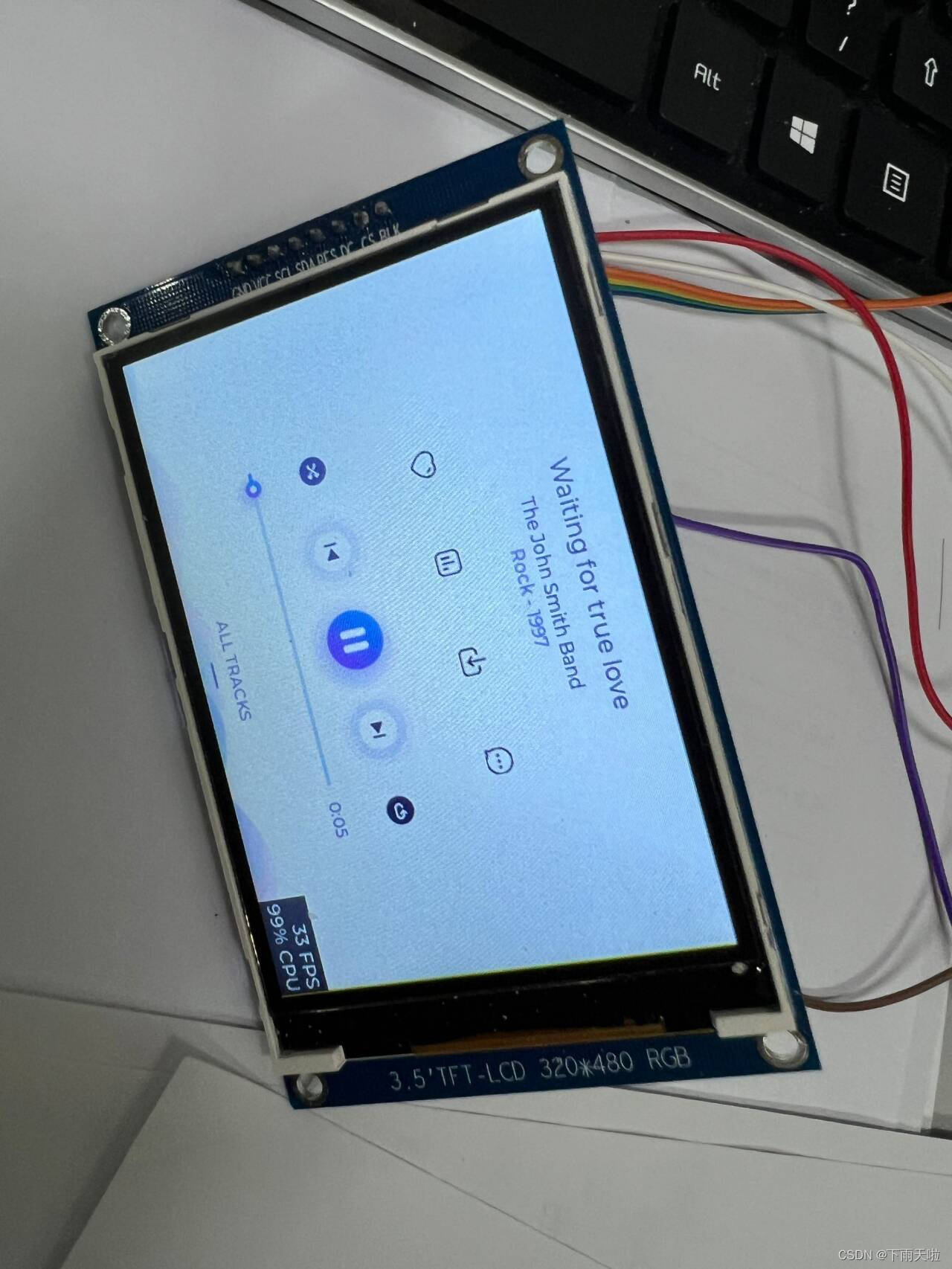 ESP32-S3-DevKitC-1移植LVGL（3.5寸TFT ILI9488）显示music-play-demo_esp32 ...