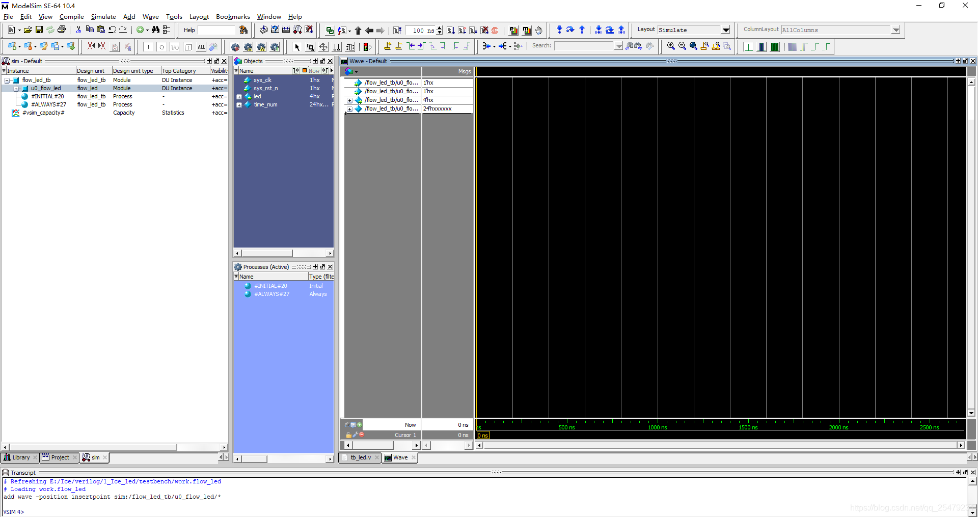 FPGA之Modelsim使用手动仿真篇_modelsim memtor-CSDN博客