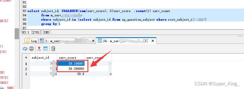 postgresql和mysql数据库中使用sum聚合函数查询，结果出现不确定的小数_sql sum后多小数-CSDN博客