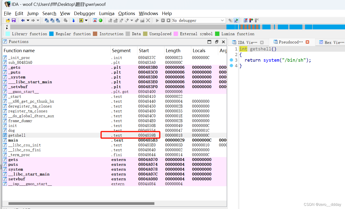 CTF pwn方向 ret2text 总结和例题_ctf ret2text-CSDN博客