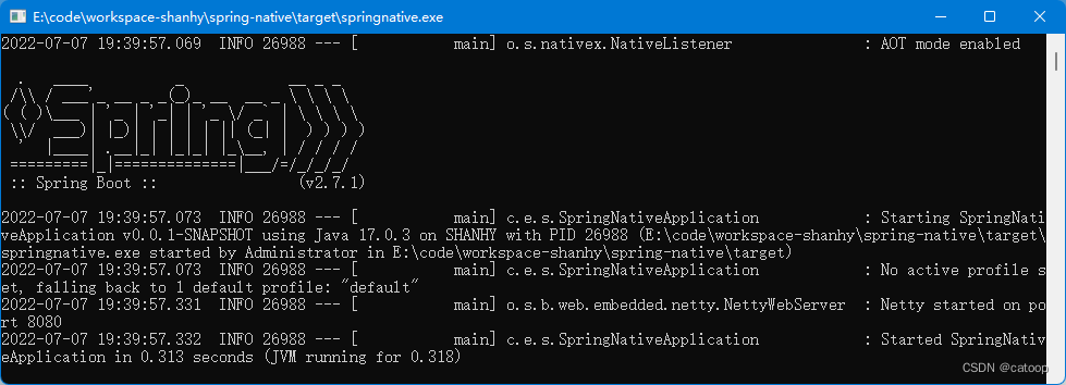 SpringNative GraalVM 打包 SpringBoot 为 Windows 的 exe 应用程序_springnative 打包-CSDN博客