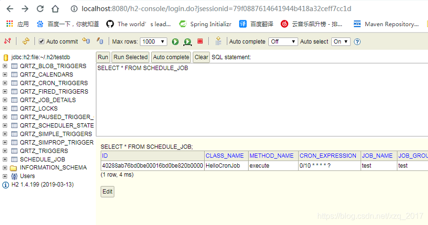 Springboot2.2.x+Quartz+JPA（单点）_springboot+jpa+quartz-CSDN博客
