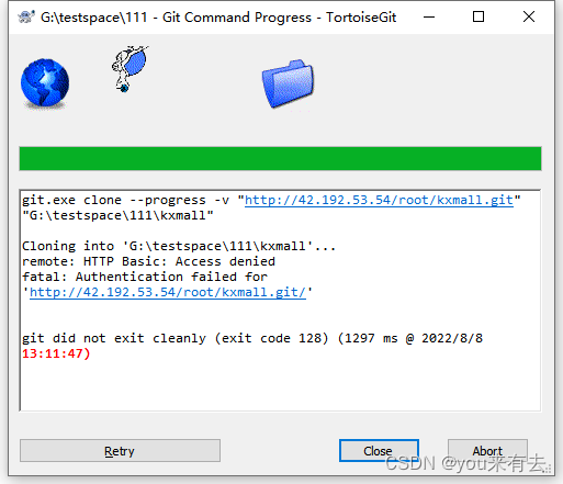 Git错误--git remote: HTTP Basic: Access denied_git 拉取代码提示access denied-CSDN博客