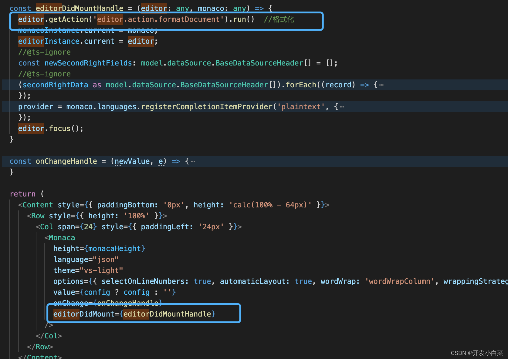 react-monaco-editor格式化_editor.getaction格式化-CSDN博客