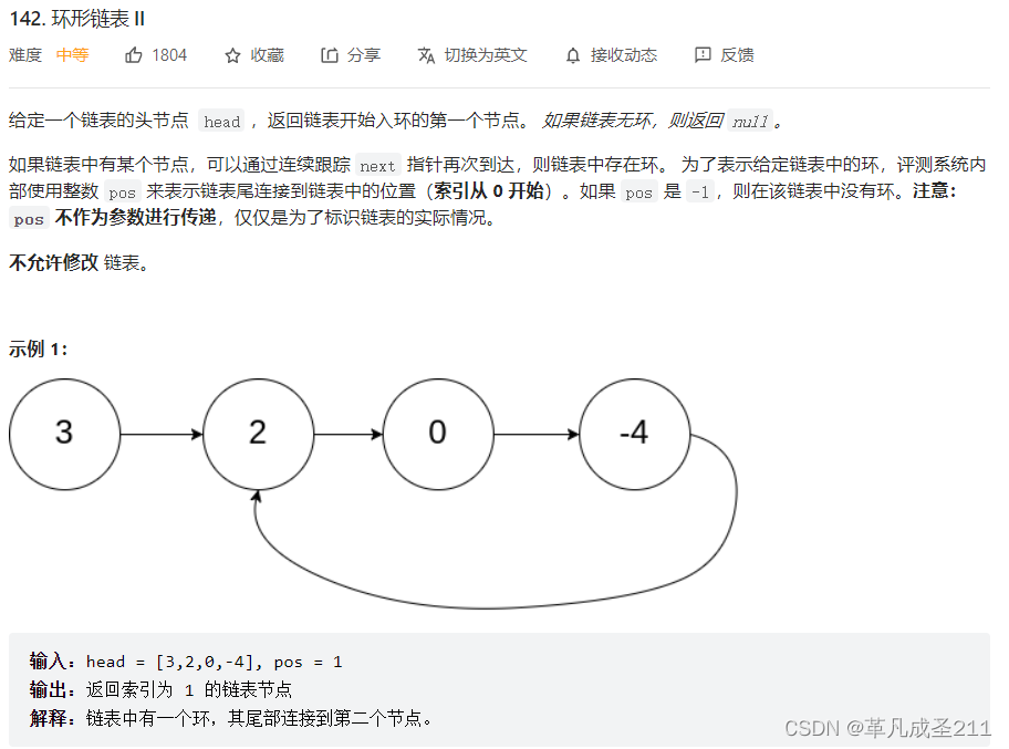 Leetcode链表刷题记录 Csdn博客
