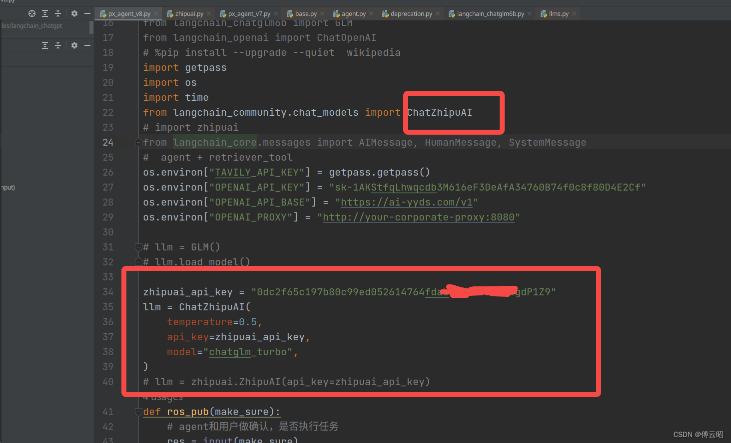 langchain调用语言模型chatglm4从智谱AI_langchain chatglm4-CSDN博客