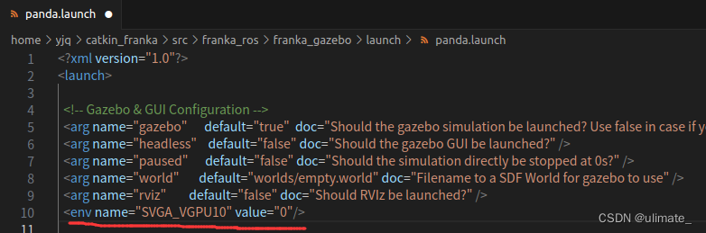 关于运行franka_ros包中的franka_gazebo报错VMware: vmw_ioctl_command error 无效的参数._虚拟机能打开gazebo但报错怎么解决-CSDN博客