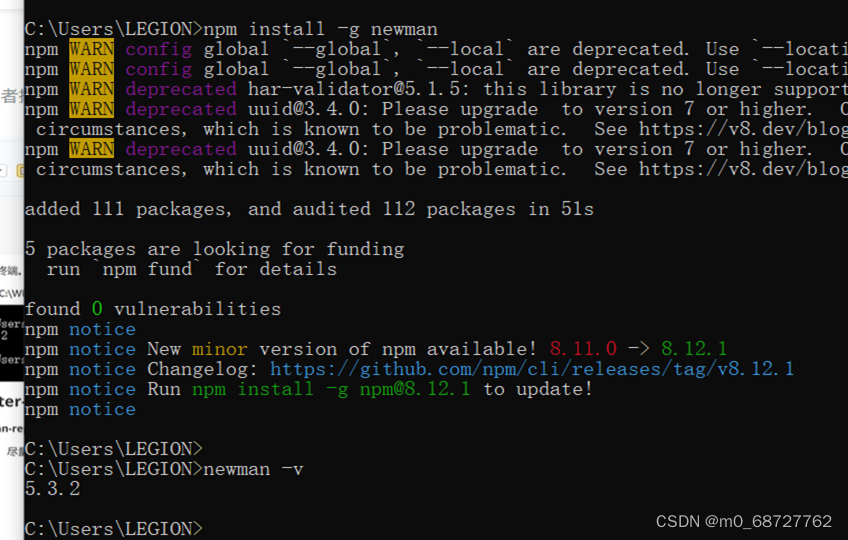 为Postman导出html测试报告，安装过程遇到的错与解决方式（nodejs-newman-html）_下载npm install -g newman-reporter-htmlextra ...