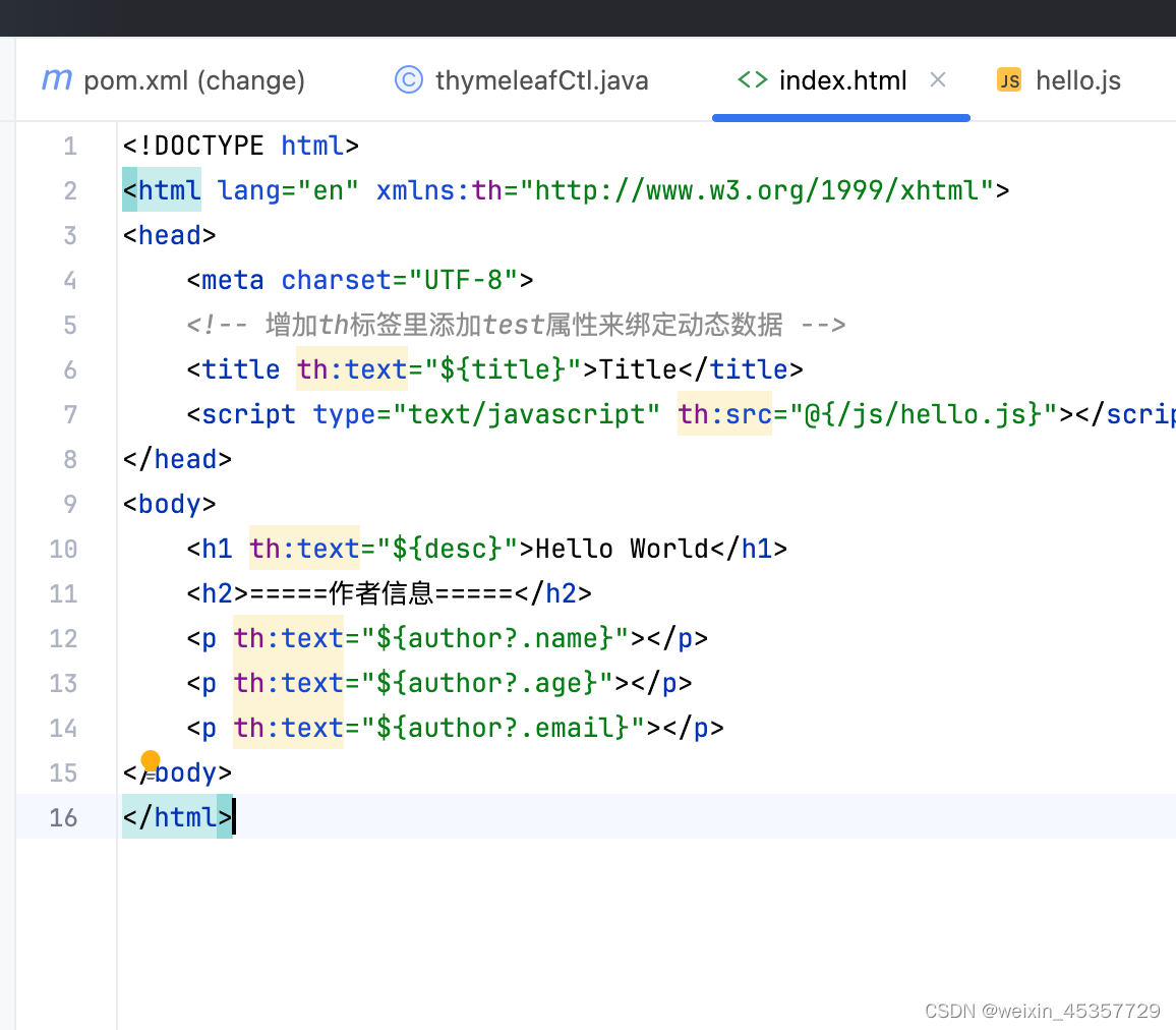 spring boot 模版引擎 thymeleaf的简单使用-CSDN博客