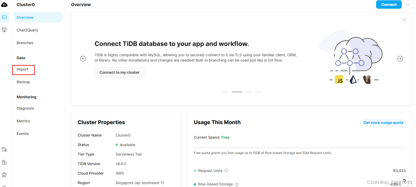 tidb Cloud 连接spring boot 项目_springboot tidb-CSDN博客