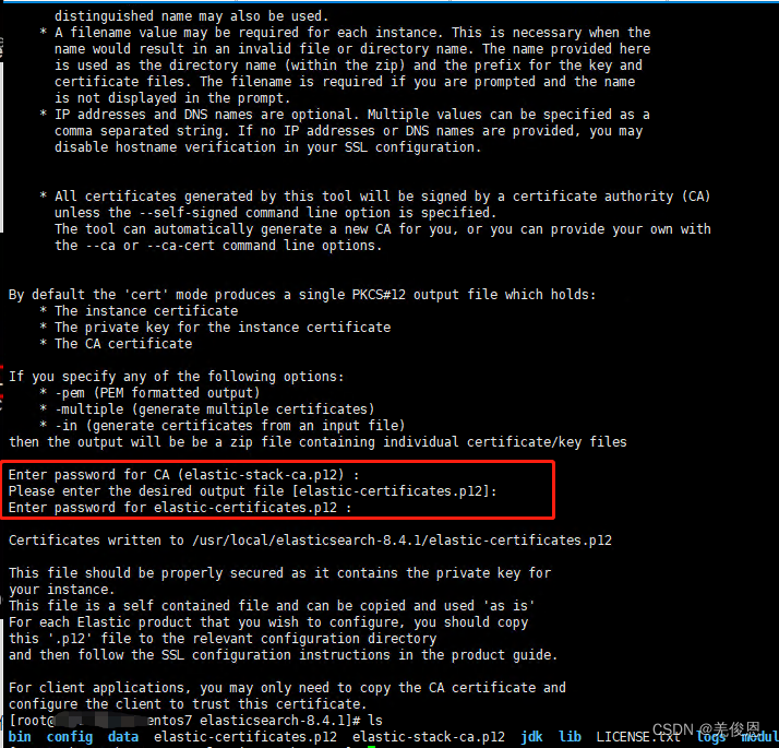 Elasticsearch 8.4.1 配置自签名证书和启用Https_this is usually caused by an incorrect password; (-CSDN博客