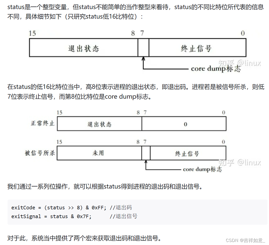 CSAPP——linux下的 status 函数及进程退出/进程回收详解_status linux-CSDN博客
