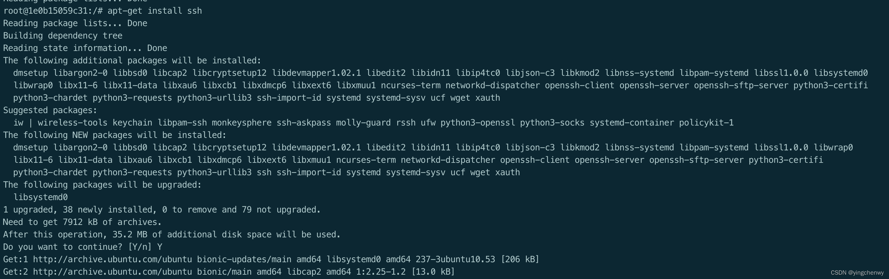 install ssh in docker image,Error:Couldn‘t create temporary file /tmp/apt.conf.CtZH9J-CSDN博客