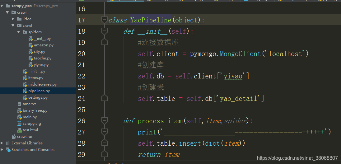 scrapy使用mongodb实例_scrapy mongo-CSDN博客