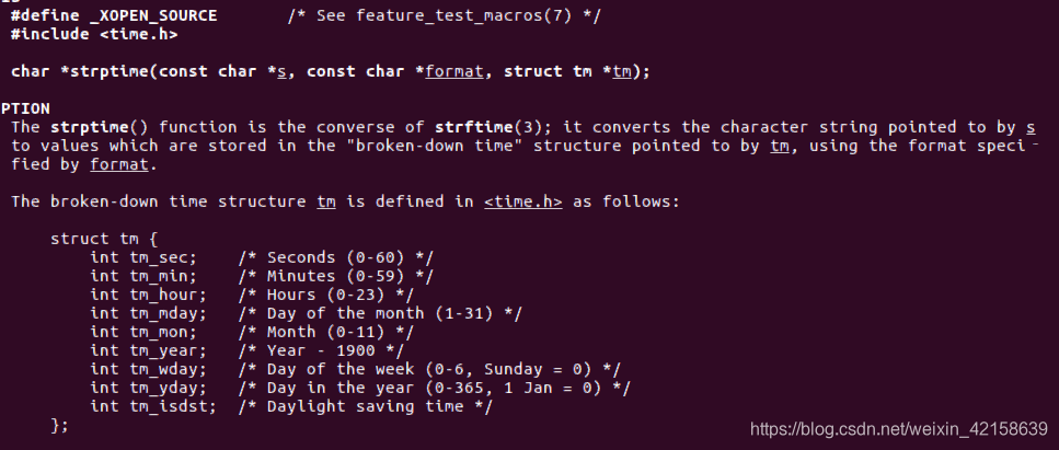 strptime和strftime函数_man strftime-CSDN博客